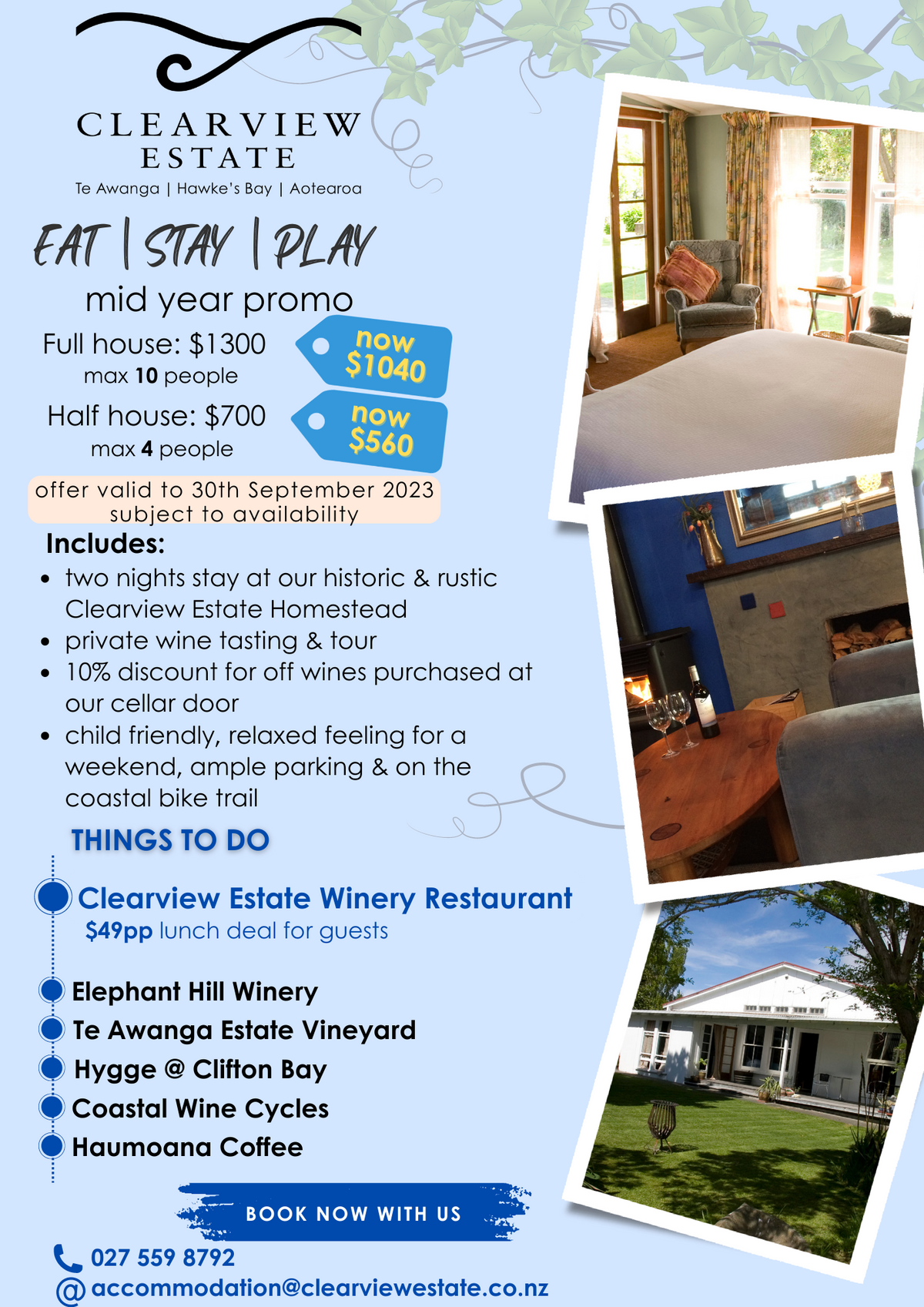 Accommodation - Clearview Estate